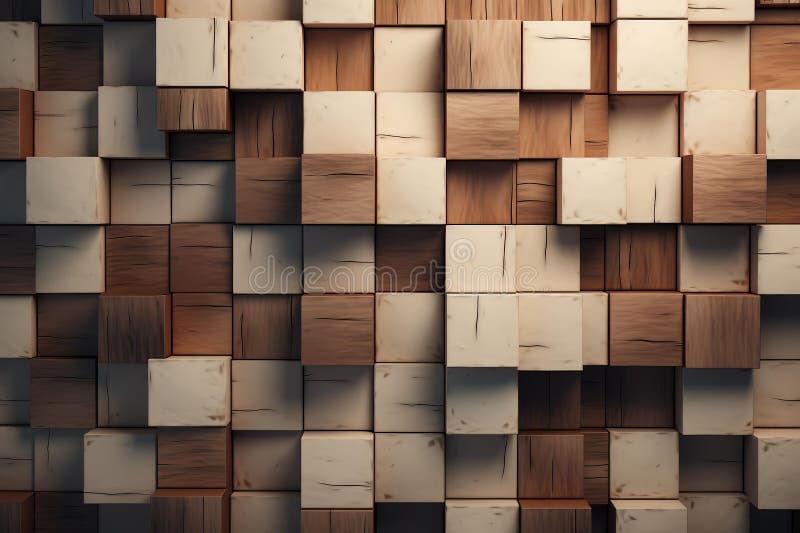 Square Blocks Room Wall. Generate Ai Stock Photo - Image of grunge ...
