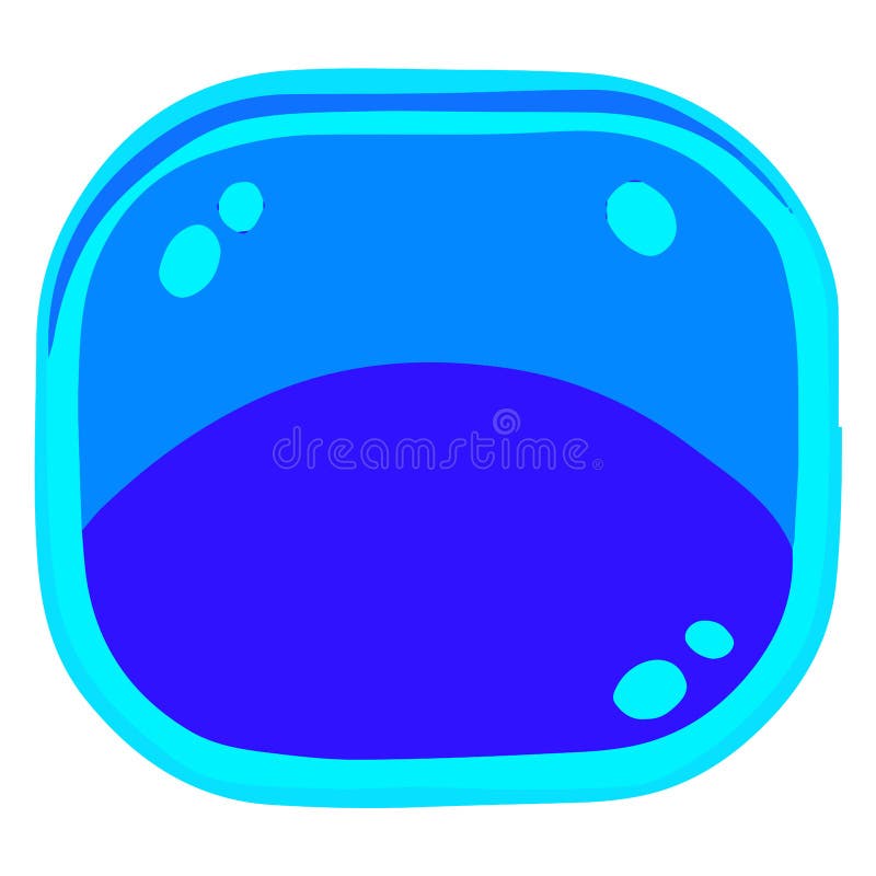 Square Blue Button, Vector Illustration Stock Vector - Illustration of ...