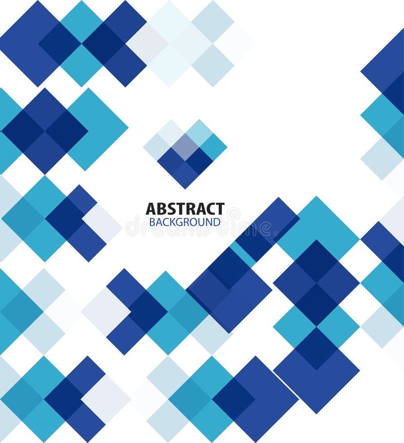 Square Blue Geometrical Abstract Background Stock Vector - Illustration ...
