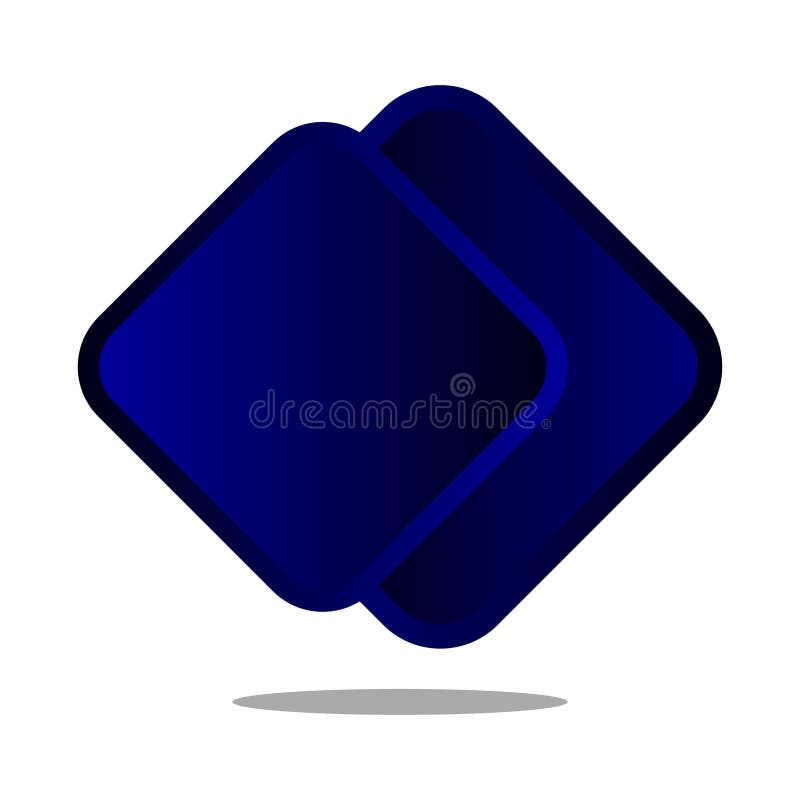 Square blue logo design. stock vector. Illustration of style - 315852856