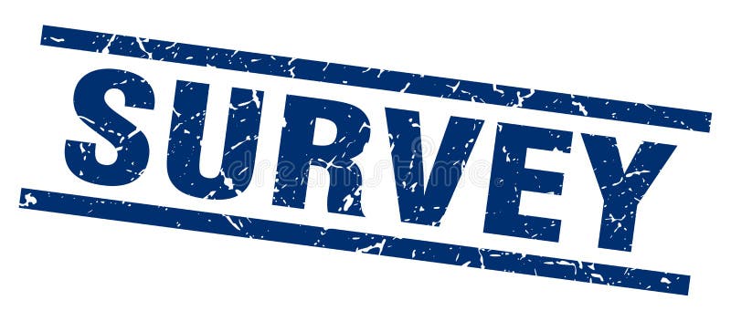 Survey Blue Paper Speech Bubble Isolated on White Stock Vector ...