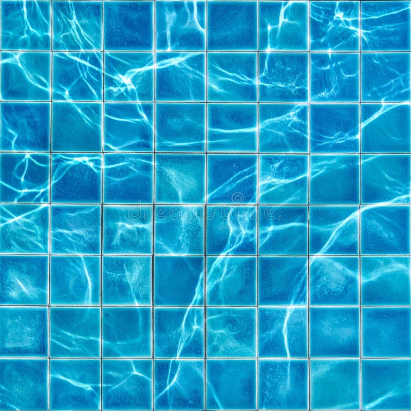 Square Blue Tiles with Water Ripple Pattern for Swimming Pool or ...