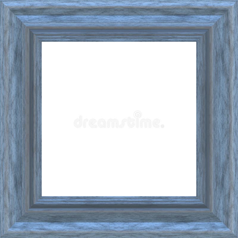 Square Blue Wood Frame stock illustration. Illustration of wood - 14537915