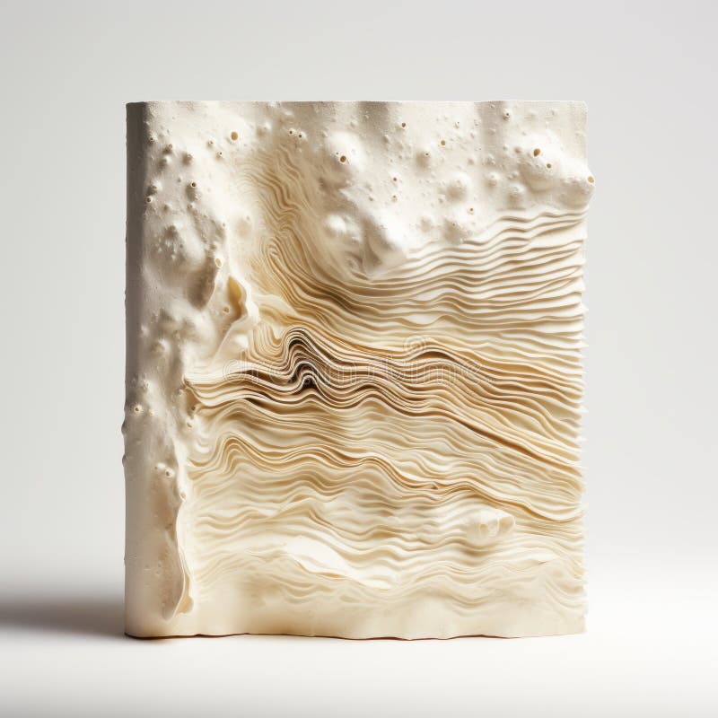 Wave Pattern Object with Layered Textural Surfaces Stock Illustration ...