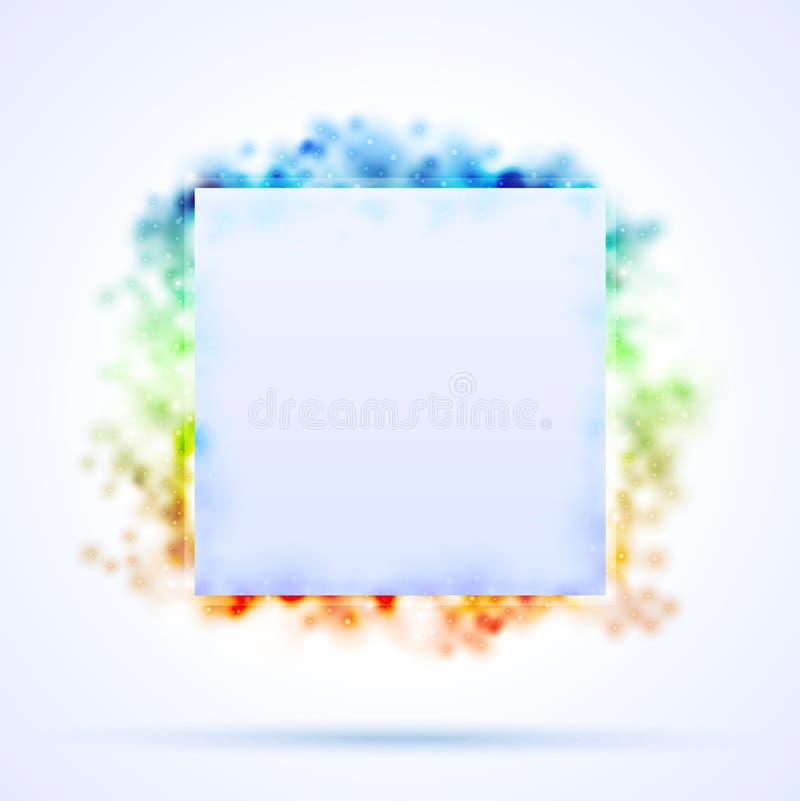Square Border with Color Sparks Stock Vector - Illustration of abstract ...