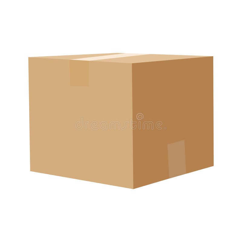 Square Box. Cardboard Box, Container, Packaging. Vector Illustration ...