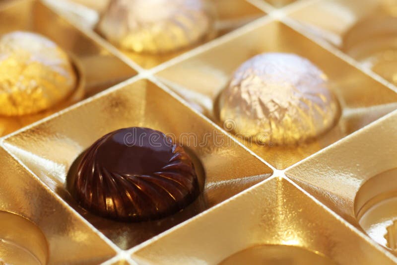 A square box of chocolates stock image. Image of celebration - 106143387