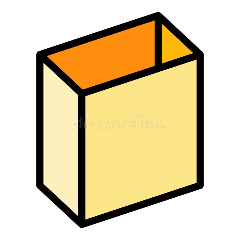 Square Box Icon Color Outline Vector Stock Vector - Illustration of ...