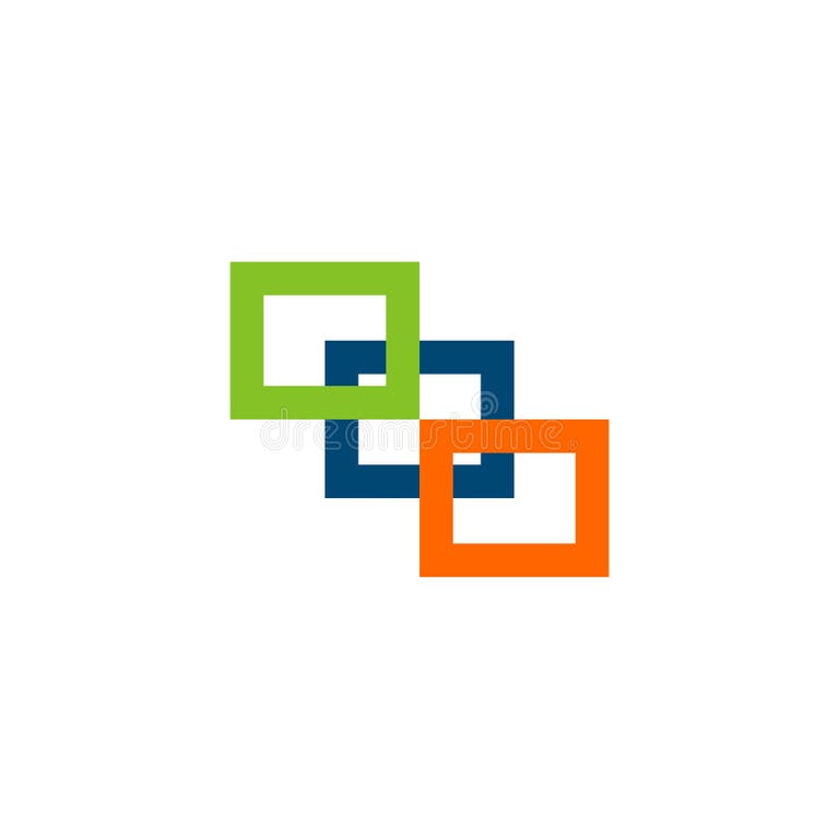 Square Box Line Logo Template Illustration Design. Vector EPS 10 Stock ...