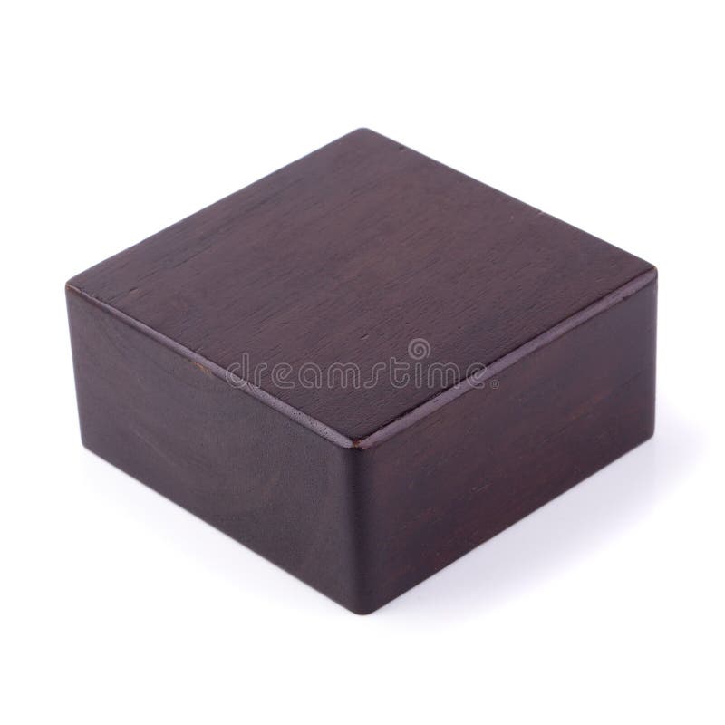 Square Box Made of Wood Isolated on White Background Stock Photo ...