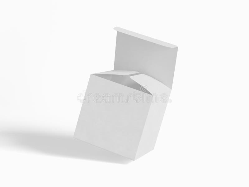 Square Box Packaging White Color and Background Cardboard Paper with ...