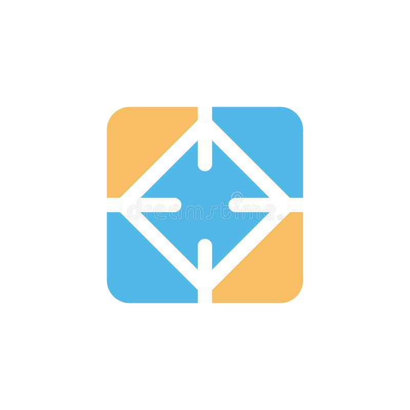 Square Box Shape Style Modern Icon Logo Stock Vector - Illustration of ...