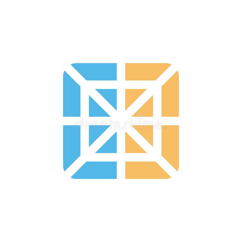 Square Box Shape Style Modern Icon Logo Stock Vector - Illustration of ...