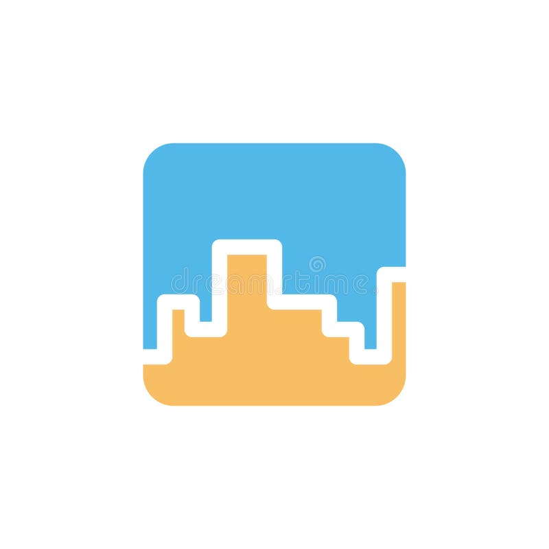 Square Box Shape Style Modern Icon Logo Stock Vector - Illustration of ...