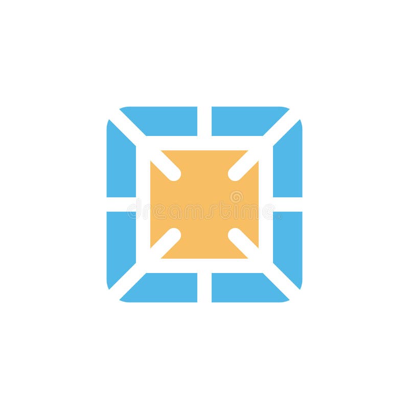 Square Box Shape Style Modern Icon Logo Stock Vector - Illustration of ...