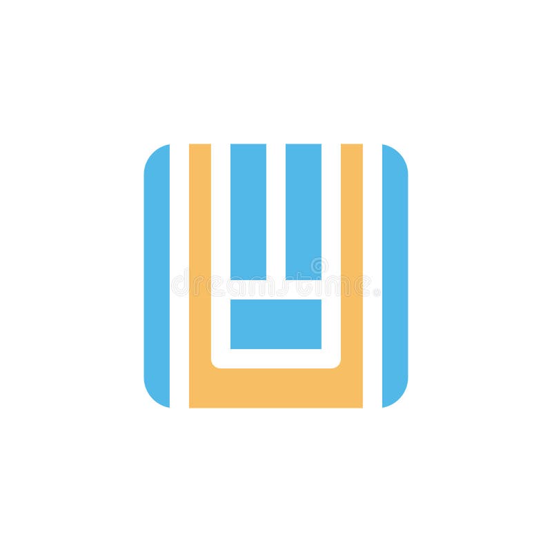 Square Box Shape Style Modern Icon Logo Stock Vector - Illustration of ...