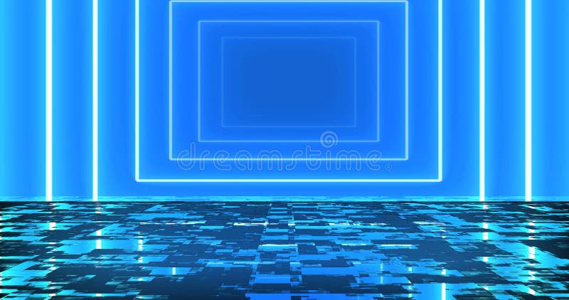 Square Boxes Animating in and Out Appear Disappear Glowing Bg. Stock ...