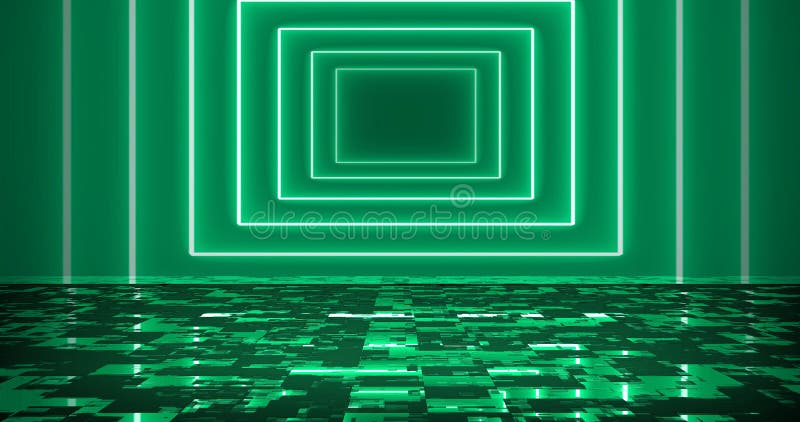 Square Boxes Animating in and Out Appear Disappear Glowing Bg. Stock ...