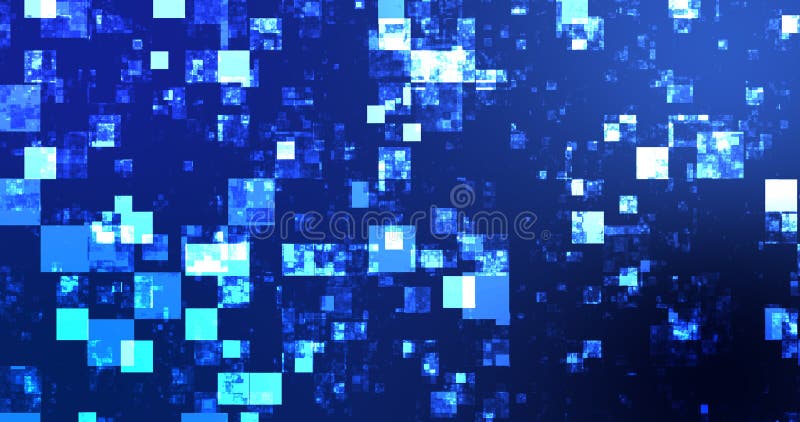 Square Boxes Falling Abstract Grid Futuristic Science Crypto Bg. Stock ...