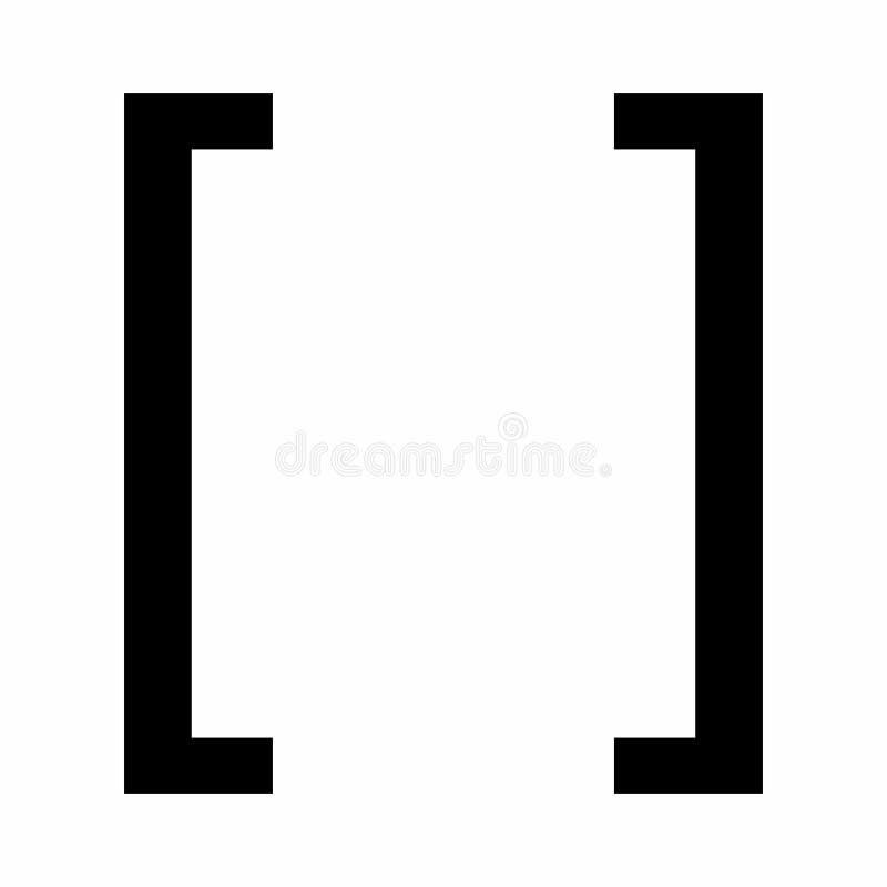 Square Bracket icon stock illustration. Illustration of comment - 180004209
