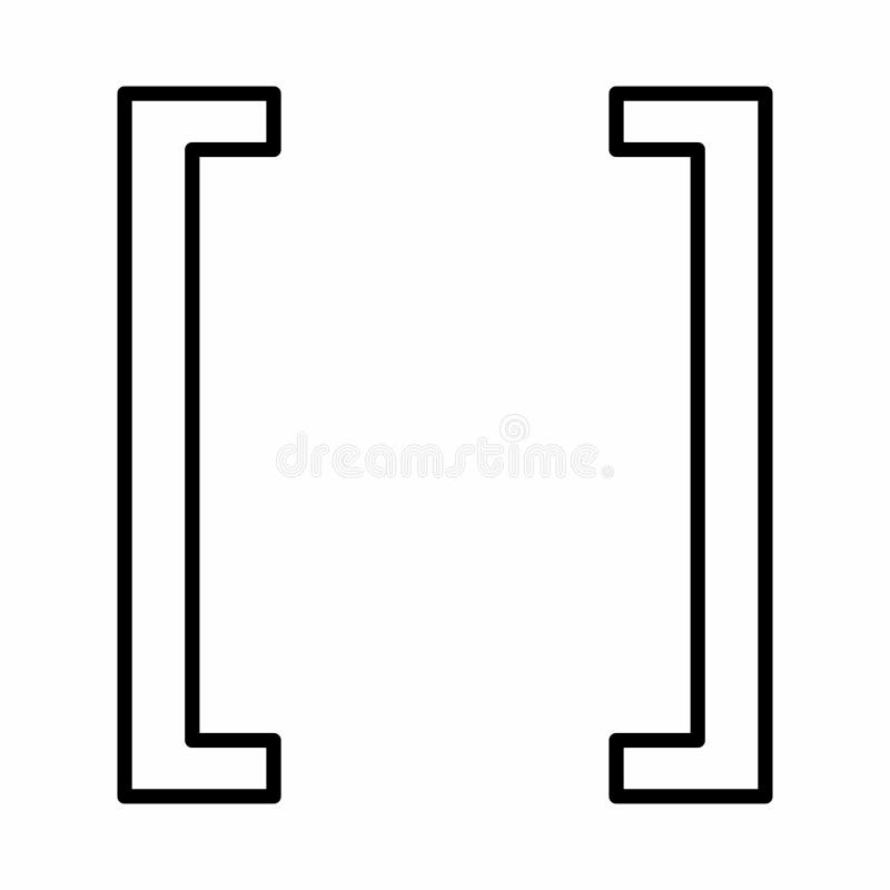Square Bracket icon stock illustration. Illustration of note - 180120788