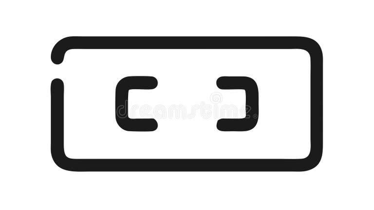Square Brackets Button UI Element Icon, Vector Design Generative AI ...