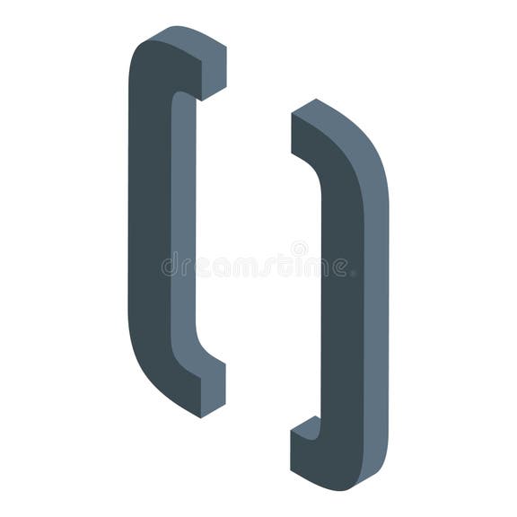 Square Brackets Forming Open Bracket Symbol Stock Vector - Illustration ...