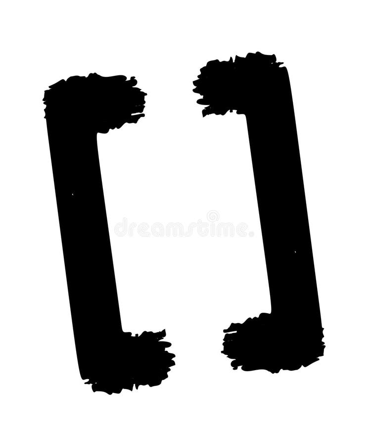 Square Brackets Punctuation Symbol Doodle Stock Vector - Illustration ...