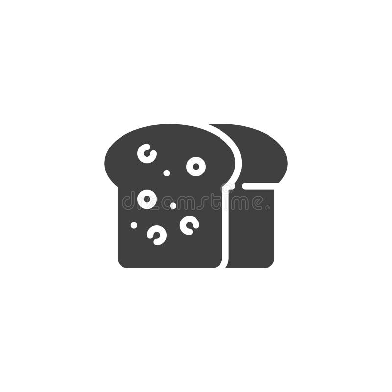 Square Bread vector icon stock vector. Illustration of slice - 162406981