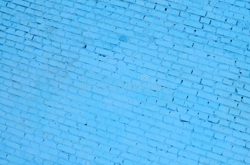 Square Brick Block Wall Background and Texture. Painted in Blue Stock ...