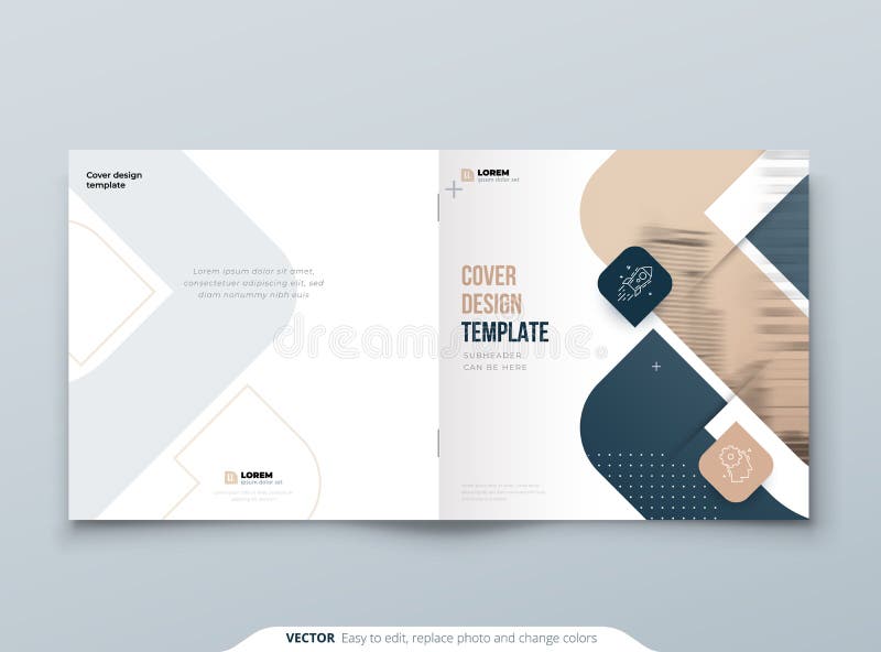 Square Brochure Design. Cover Template for Brochure, Report, Catalog ...