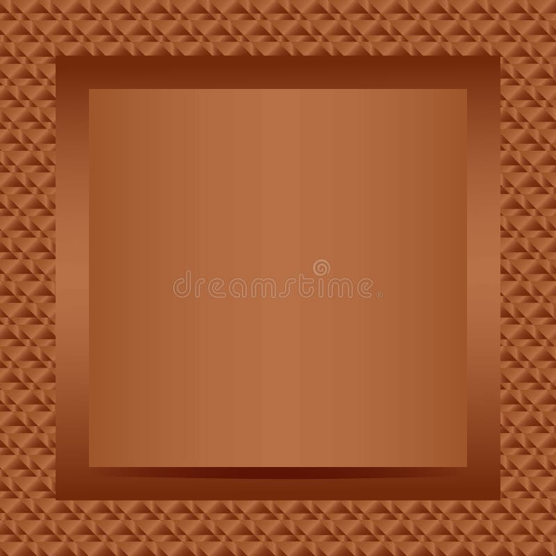 Square Bronze Text or Photo Frame Design Stock Vector - Illustration of ...