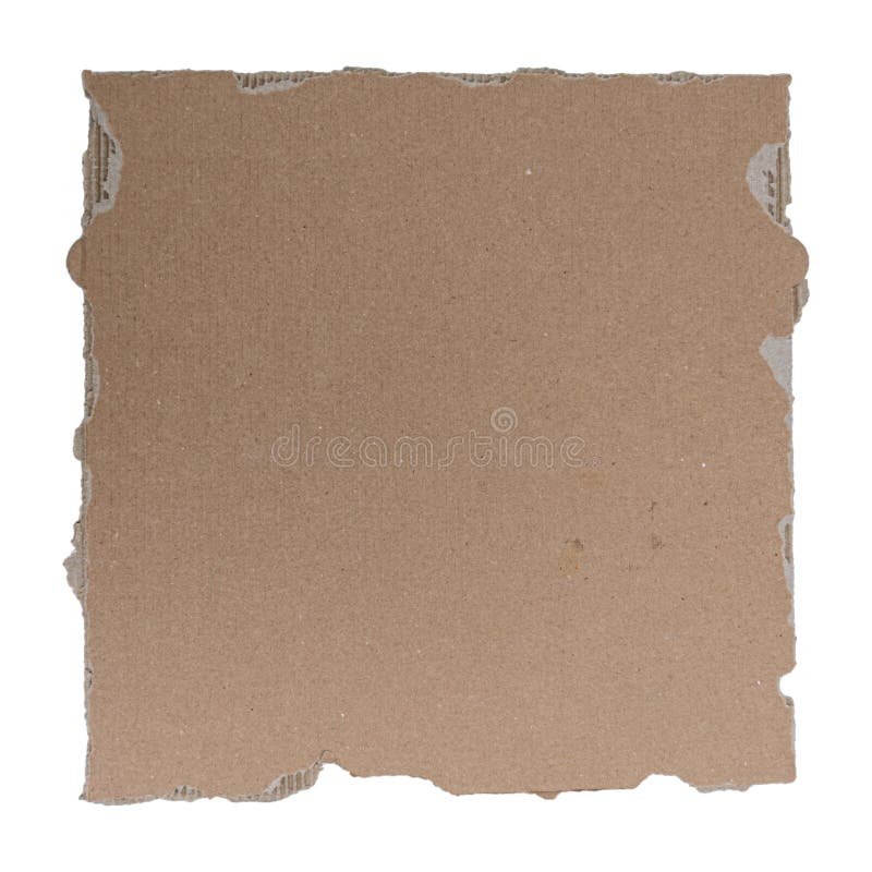 Square Brown Cardboard Piece, Paper Texture with Copy Space Isolated ...