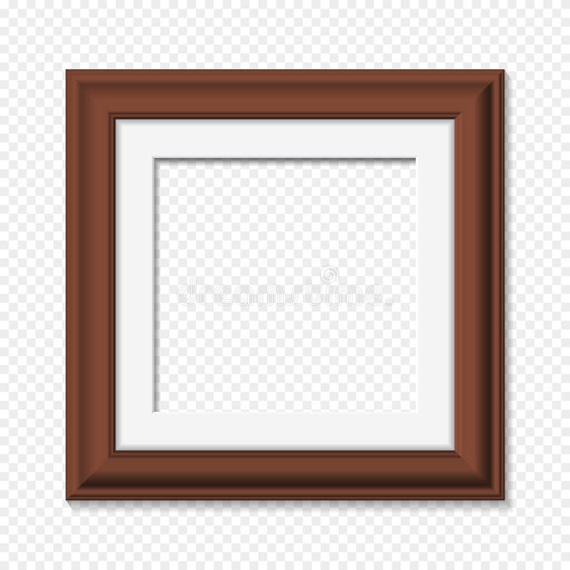 Square Brown Photo Frame, Vector Stock Vector - Illustration of simple ...