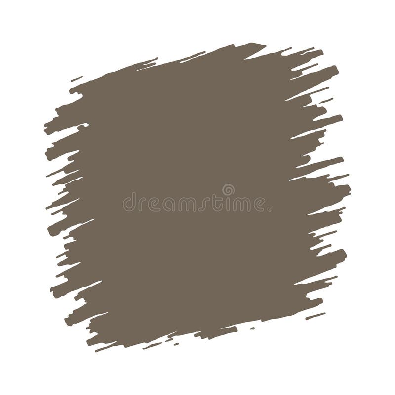 Square Brown Slanted Brush Stroke Rough Frame Background with Copy ...