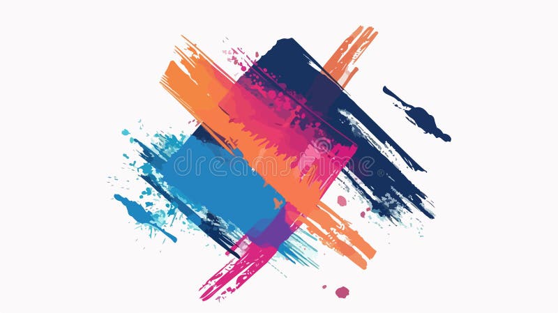 Square Brush Strokes Infographic Template for Modern Design Projects ...