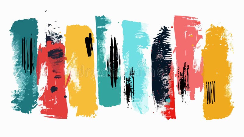 Square Brush Strokes Infographic Template for Modern Design Projects ...