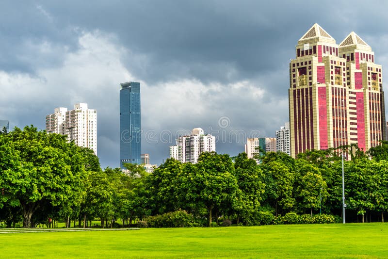 Square and Building in City of China Stock Image - Image of asia, scene ...