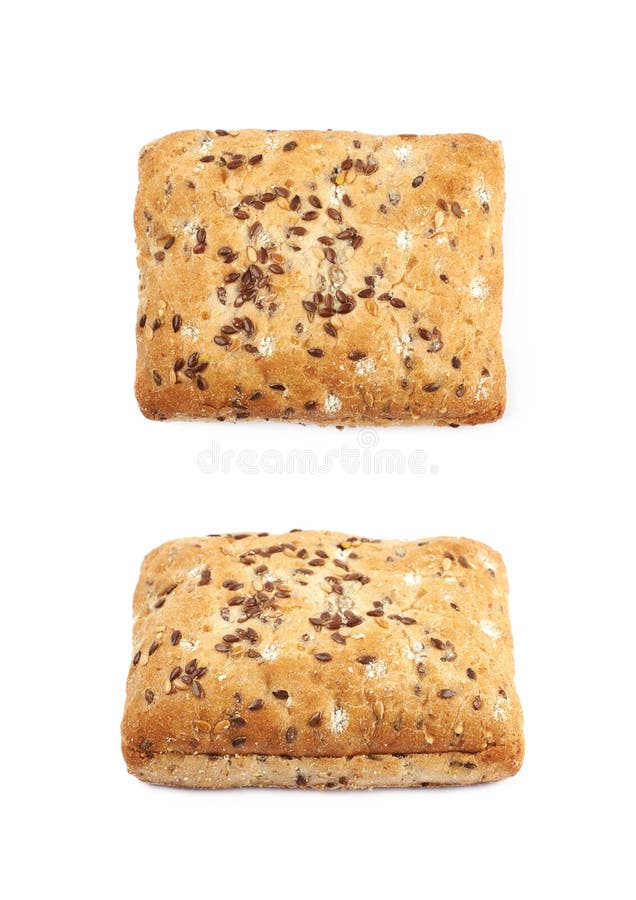 Square Burger Bread Isolated Stock Image - Image of bakery, object ...