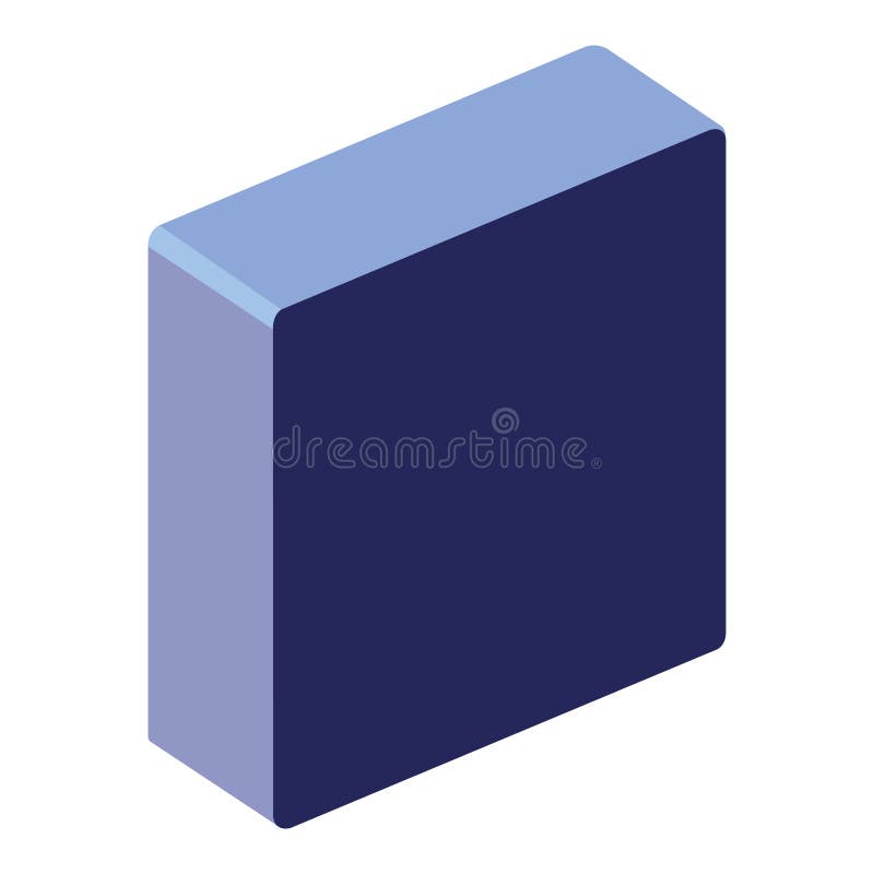 Square Button Isometric Icon Stock Vector - Illustration of enter, sign ...