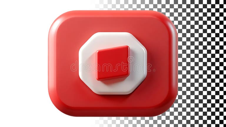 Square Button Red, Red Button, Interface Button, UI Button, Control ...