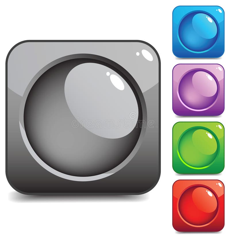 Square buttons stock vector. Illustration of template - 12955056