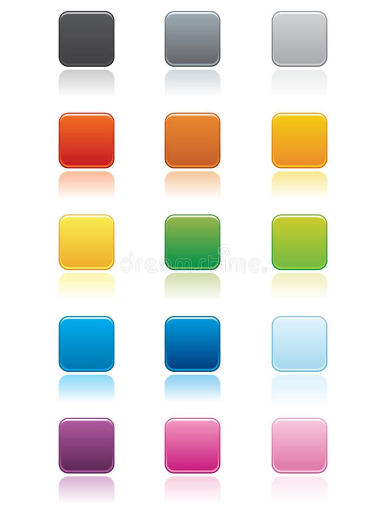 Rounded Square Glass Buttons Vector Stock Illustrations – 1,715 Rounded ...
