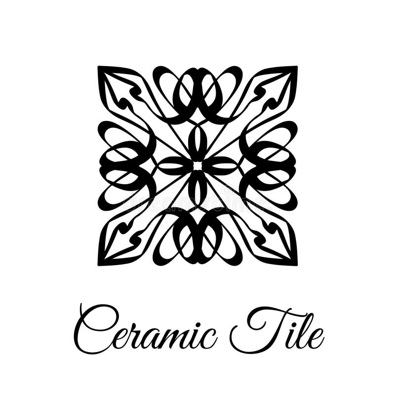 Square Calligraphy Pattern stock vector. Illustration of ornate - 364491714