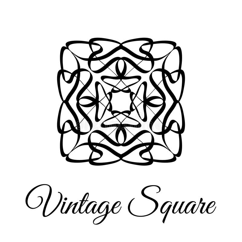 Square Calligraphy Pattern stock vector. Illustration of pattern ...