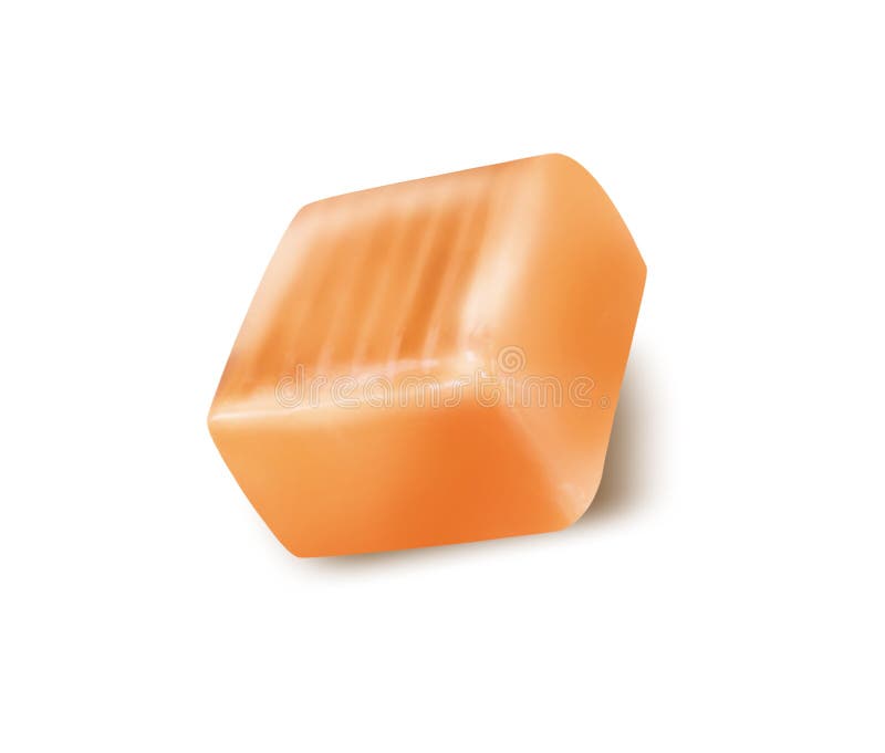 Square Candy Caramel with Clipping Path Stock Illustration ...