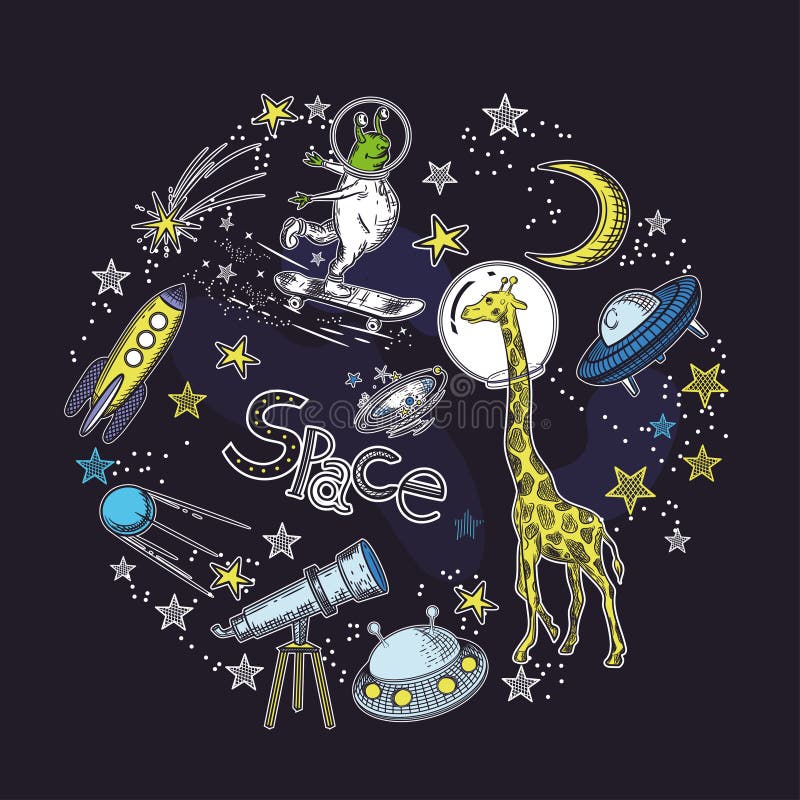 Alien Giraffe Stock Illustrations – 210 Alien Giraffe Stock ...