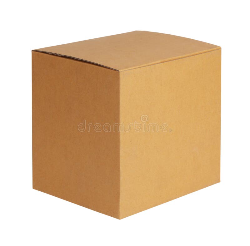 Square cardboard box stock photo. Image of shell, delivery - 33243454