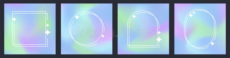 Square Cards with Vivid Backgrounds, Mesh Backdrops, Decorations ...