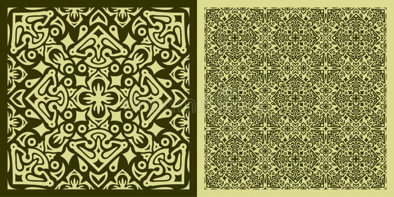 Square carpet pattern stock vector. Illustration of ethnic - 108918567